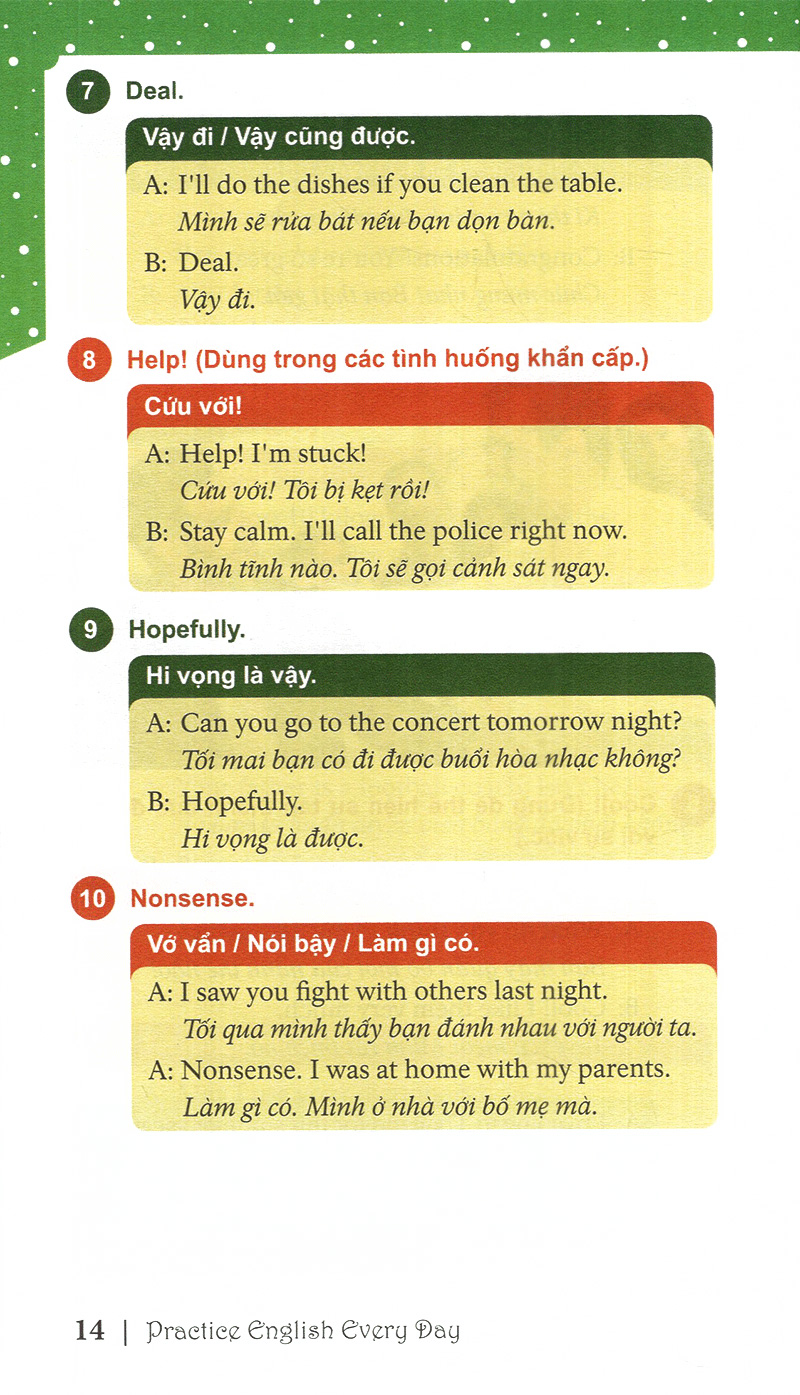 Practice English Every Day - Đối Đáp Tiếng Anh Không Cần Nghĩ PDF - YDS.EDU.VN