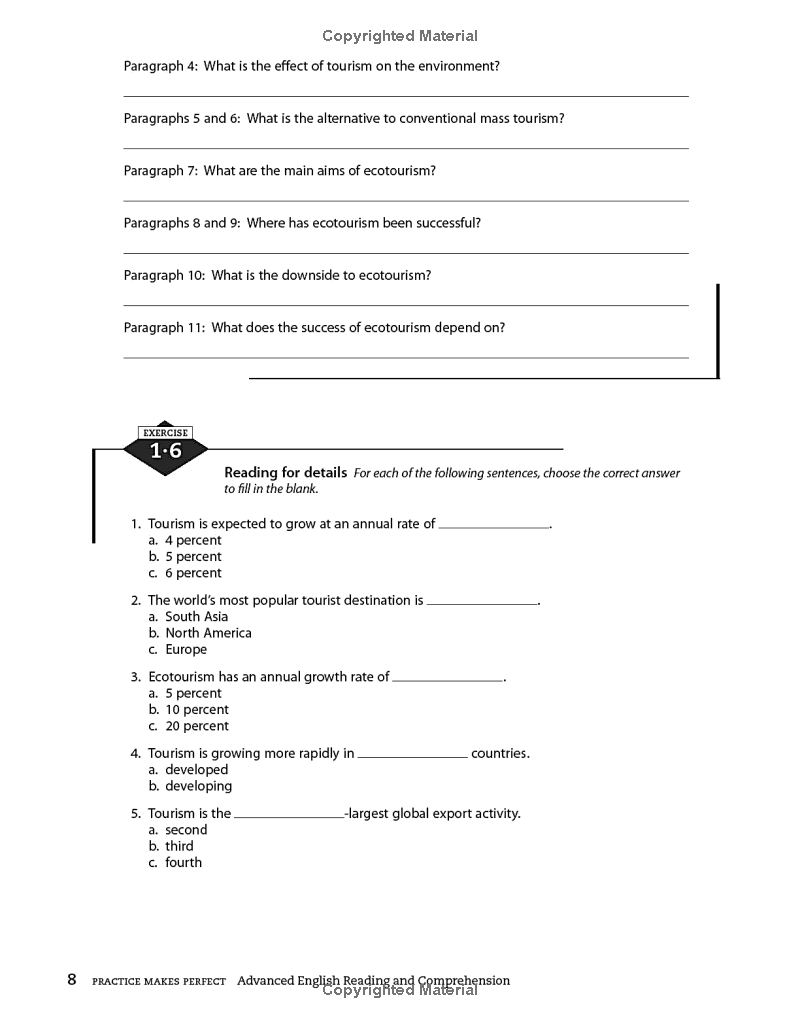 Practice Makes Perfect: Advanced English Reading And Comprehension ...