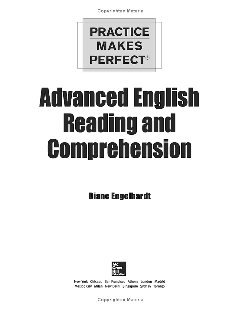 Practice Makes Perfect: Advanced English Reading And Comprehension ...