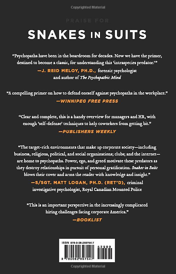 Snakes In Suits, Revised Edition: Understanding And Surviving The ...