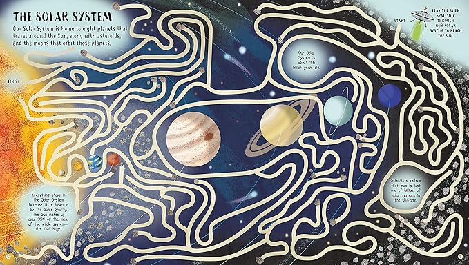 Space Mazes - 45 Cosmic Mazes Packed With Science Facts - FAHASA.COM