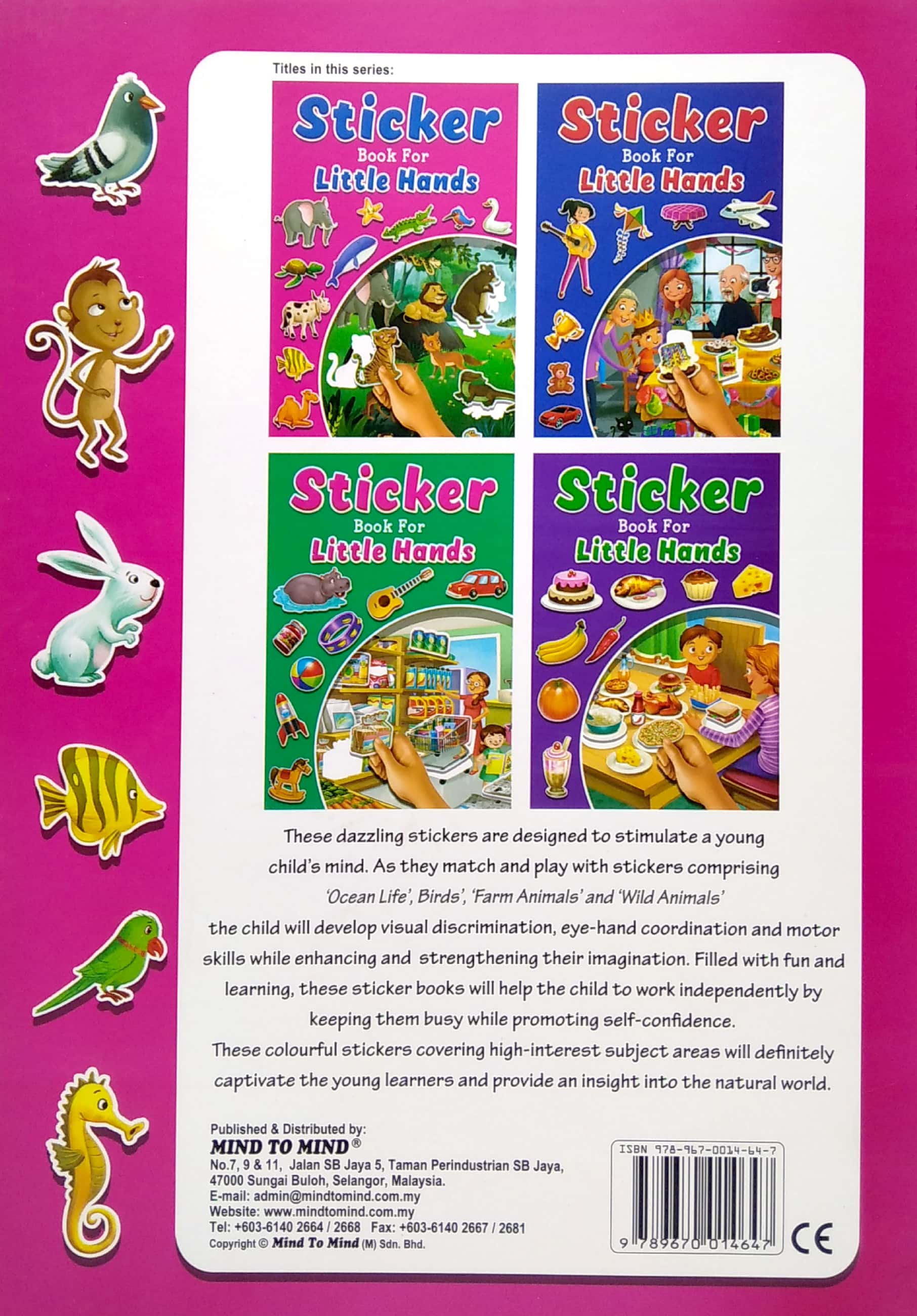 Sticker Book For Little Hands - Pink