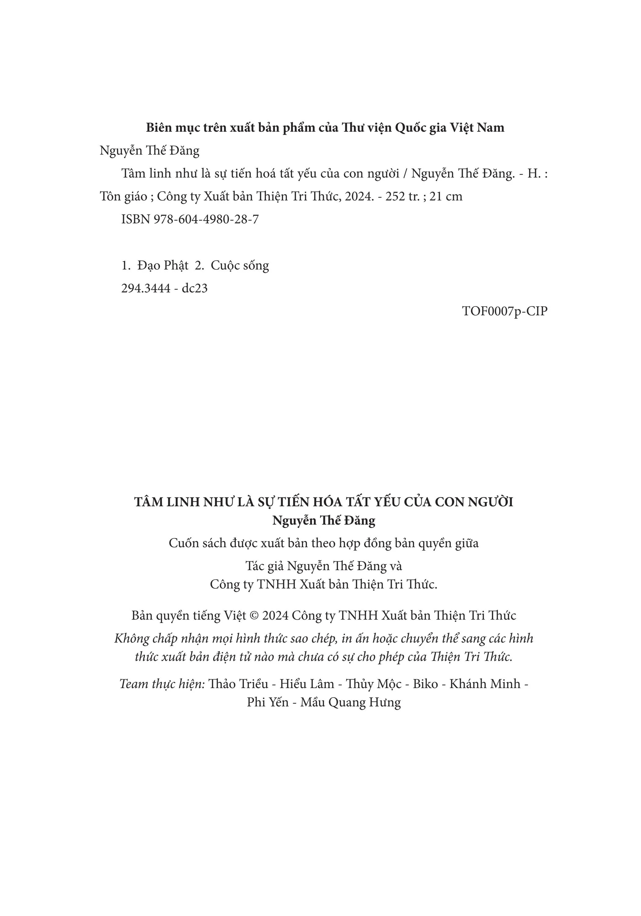 Sách Tâm Linh Như Là Sự Tiến Hoá Tất Yếu Của Con Người - FAHASA.COM