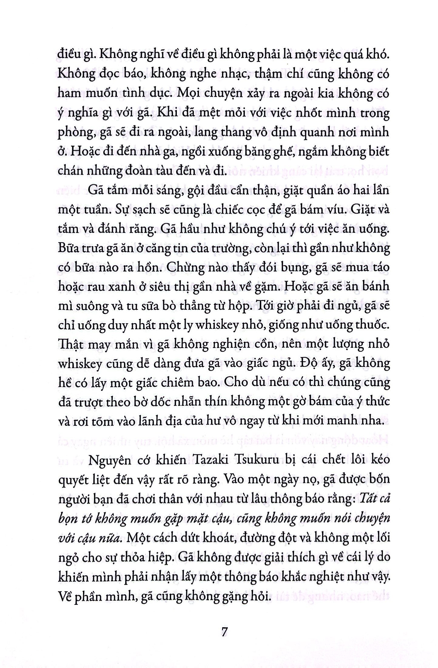 Sách Tazaki Tsukuru Không Màu Và Những Năm Tháng Hành Hương (Tái Bản 2024 - FAHASA.COM