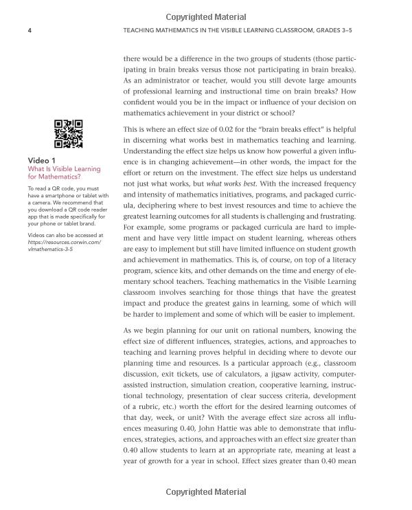 Teaching Mathematics In The Visible Learning Classroom, Grades 3-5 ...