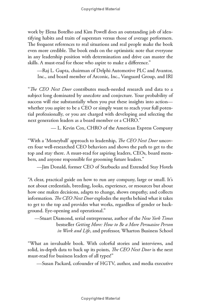 The CEO Next Door - FAHASA.COM