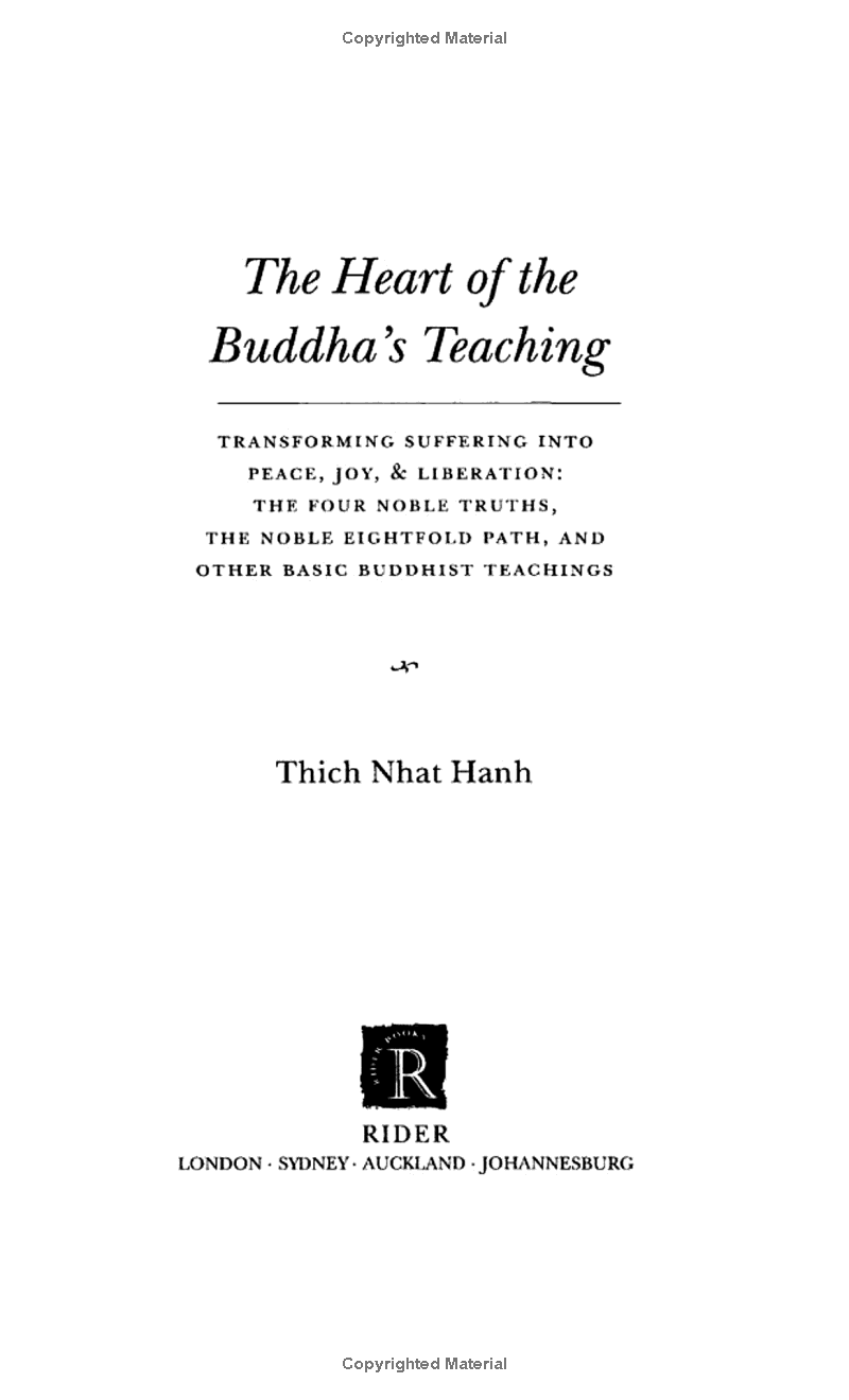 The Heart of the Buddha's Teaching - FAHASA.COM