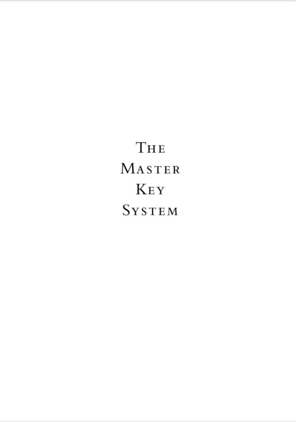 The Master Key System - FAHASA.COM