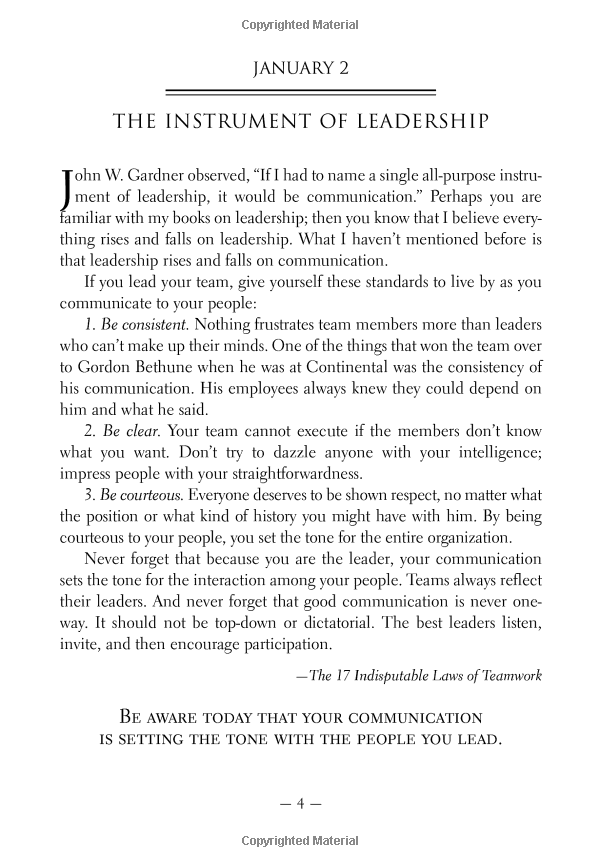 The Maxwell Daily Reader: 365 Days of Insight to Develop the Leader ...
