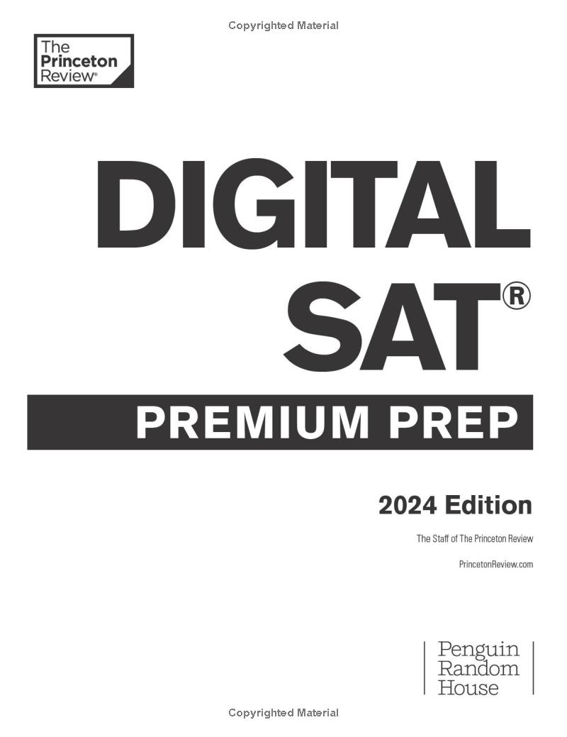 The Princeton Review Digital SAT Premium Prep, 2024