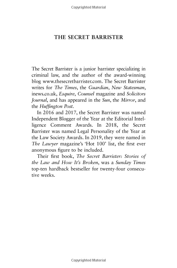 The Secret Barrister: Stories Of The Law And How It's Broken