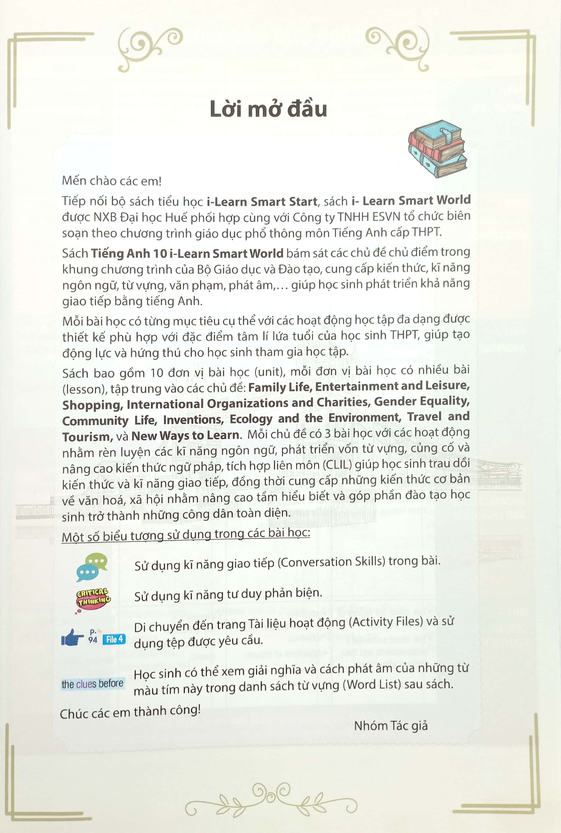 Tiếng Anh 10 I-Learn Smart World - Studen't Book (Sách Bài Học) PDF - Reds