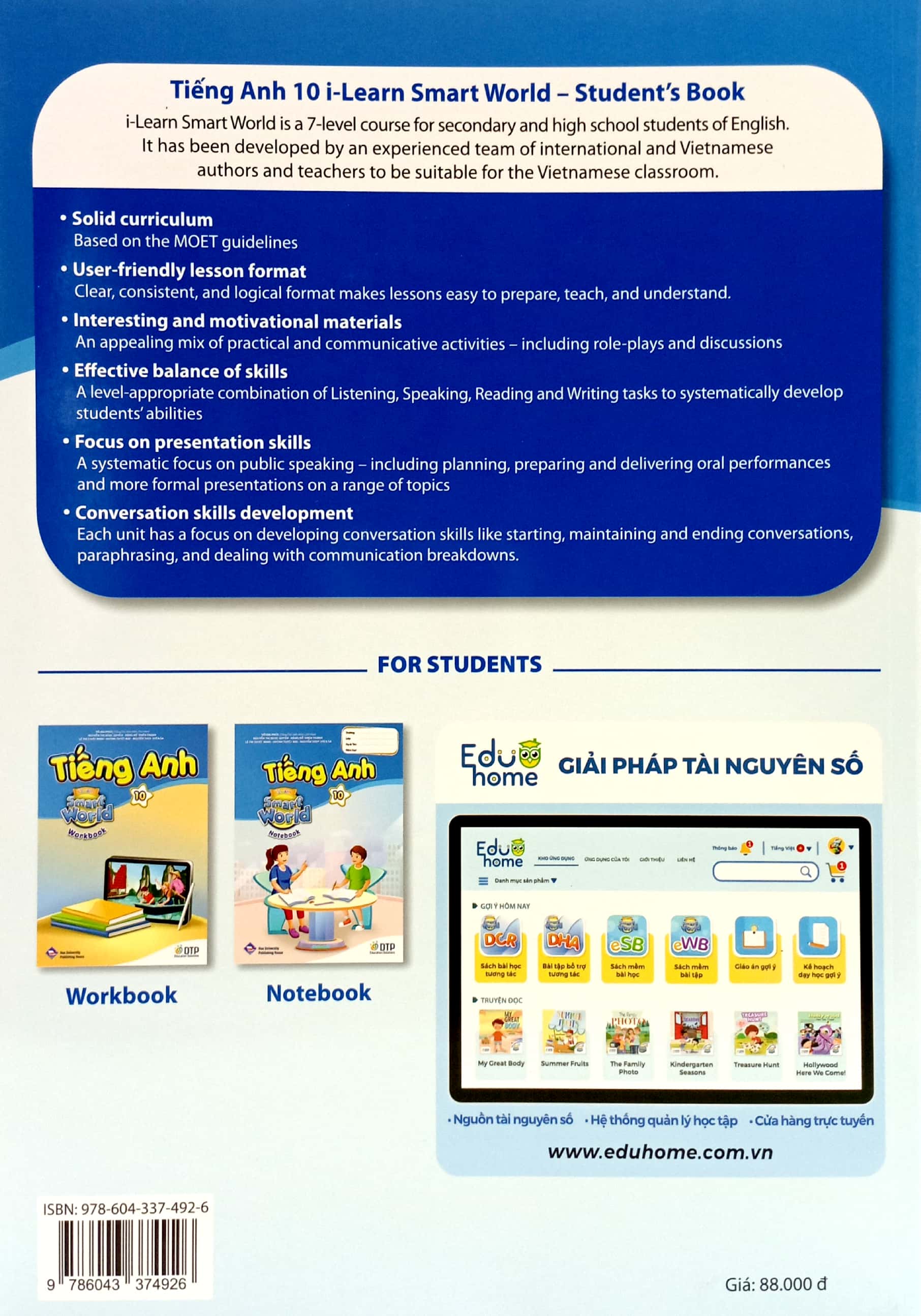 Tiếng Anh 10 I-Learn Smart World - Studen't Book (Sách Bài Học) PDF - Reds