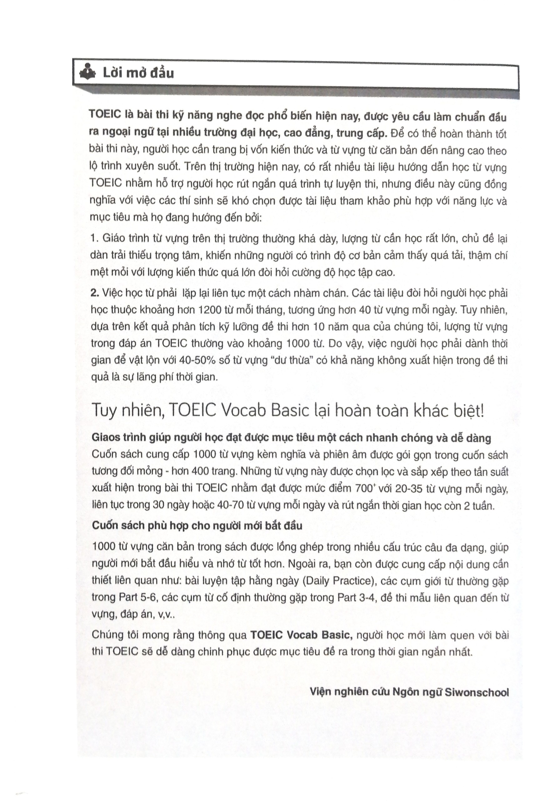 Sách Toeic Vocab Basic - 1000 Từ Vựng Cơ Bản Kèm Bài Tập Dành Cho Người - FAHASA.COM