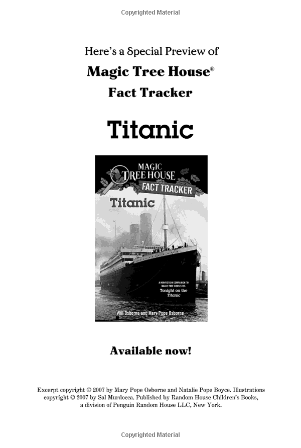 Tonight on the Titanic (Magic Tree House, No. 17)
