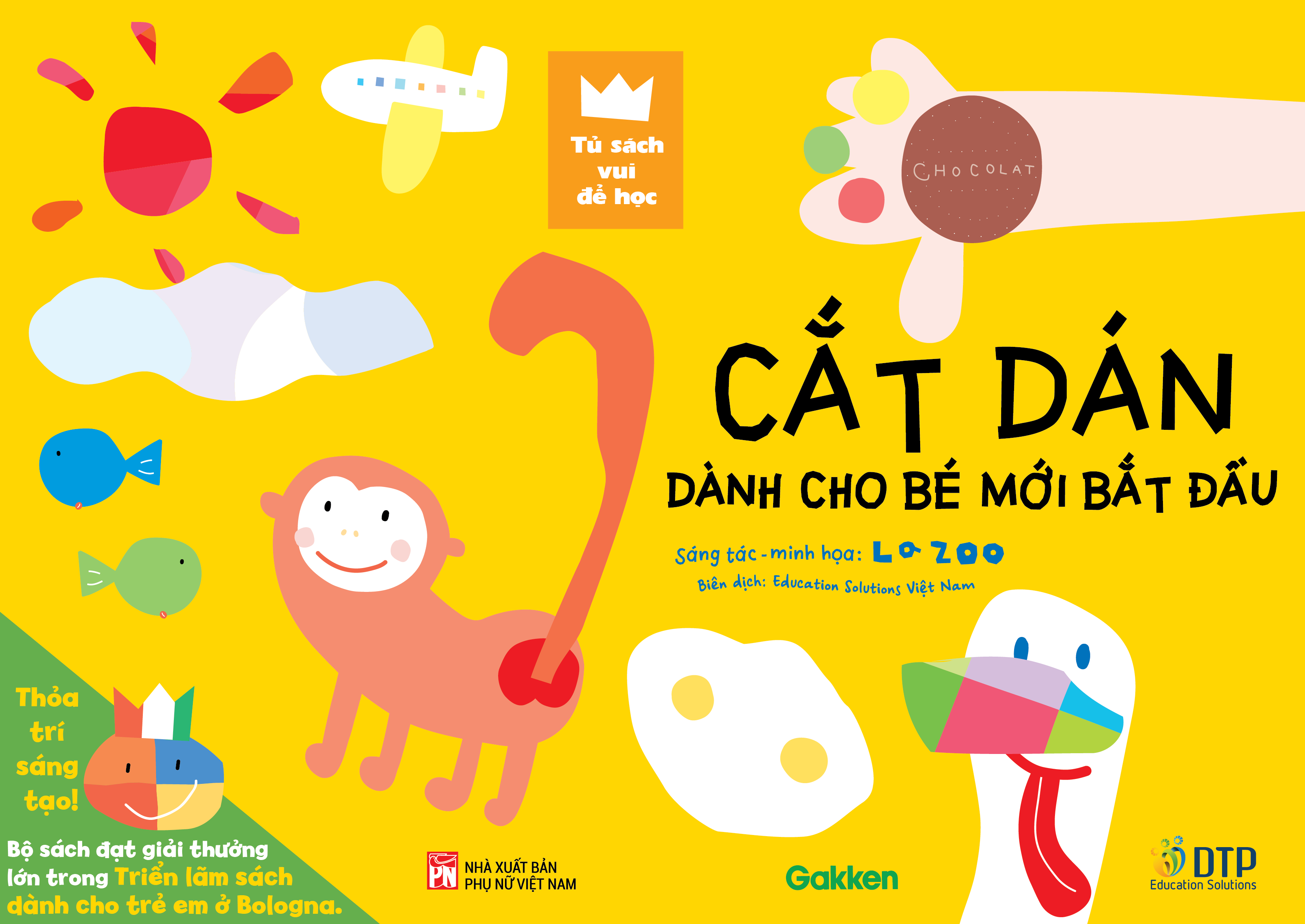 Tủ Sách Vui Để Học - Cắt Dán Dành Cho Bé Mới Bắt Đầu - FAHASA.COM