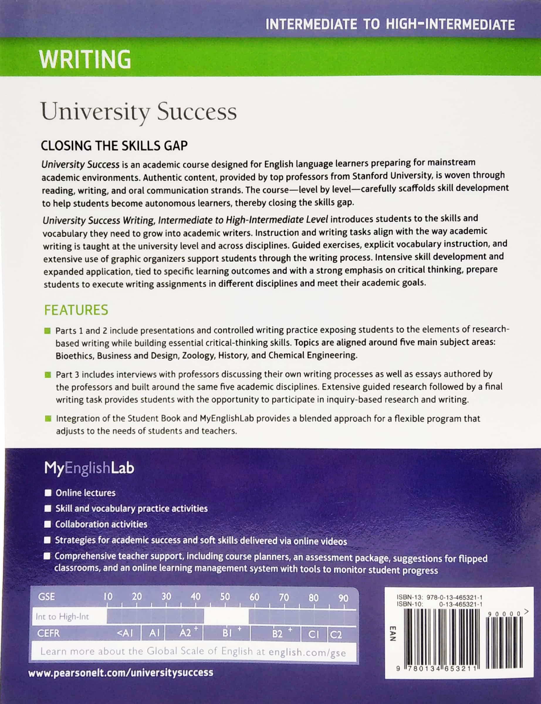 University Success Writing Intermediate, Student Book With MyLab ...