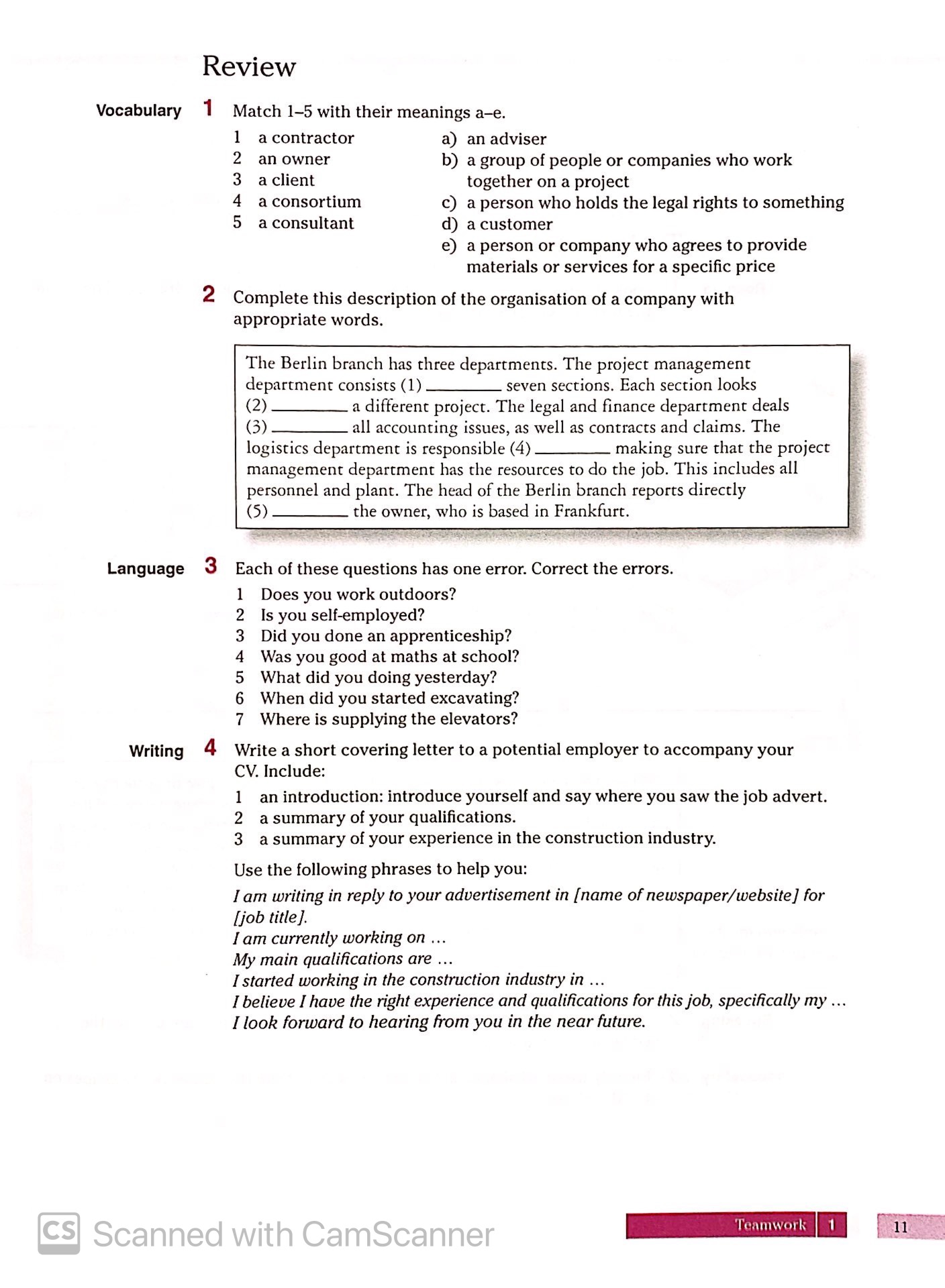 Vocational English: English For Construction Level 2 Coursebook And Cd ...
