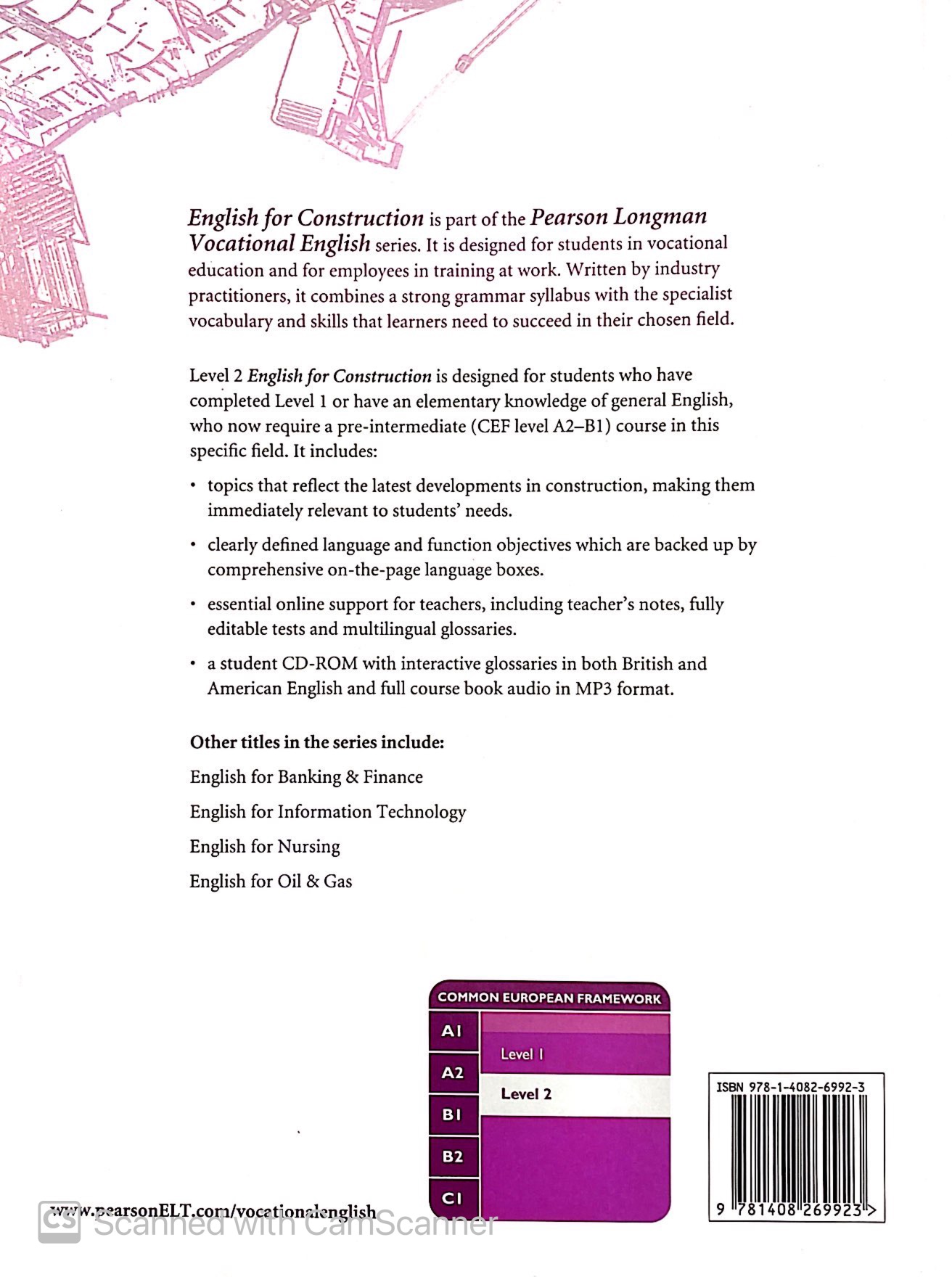 Vocational English: English For Construction Level 2 Coursebook And Cd ...