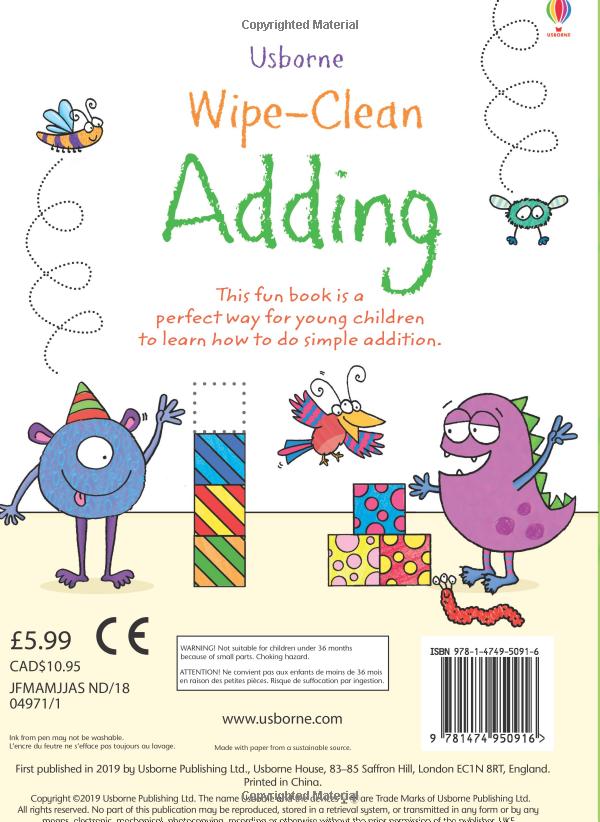 Wipe-Clean Adding