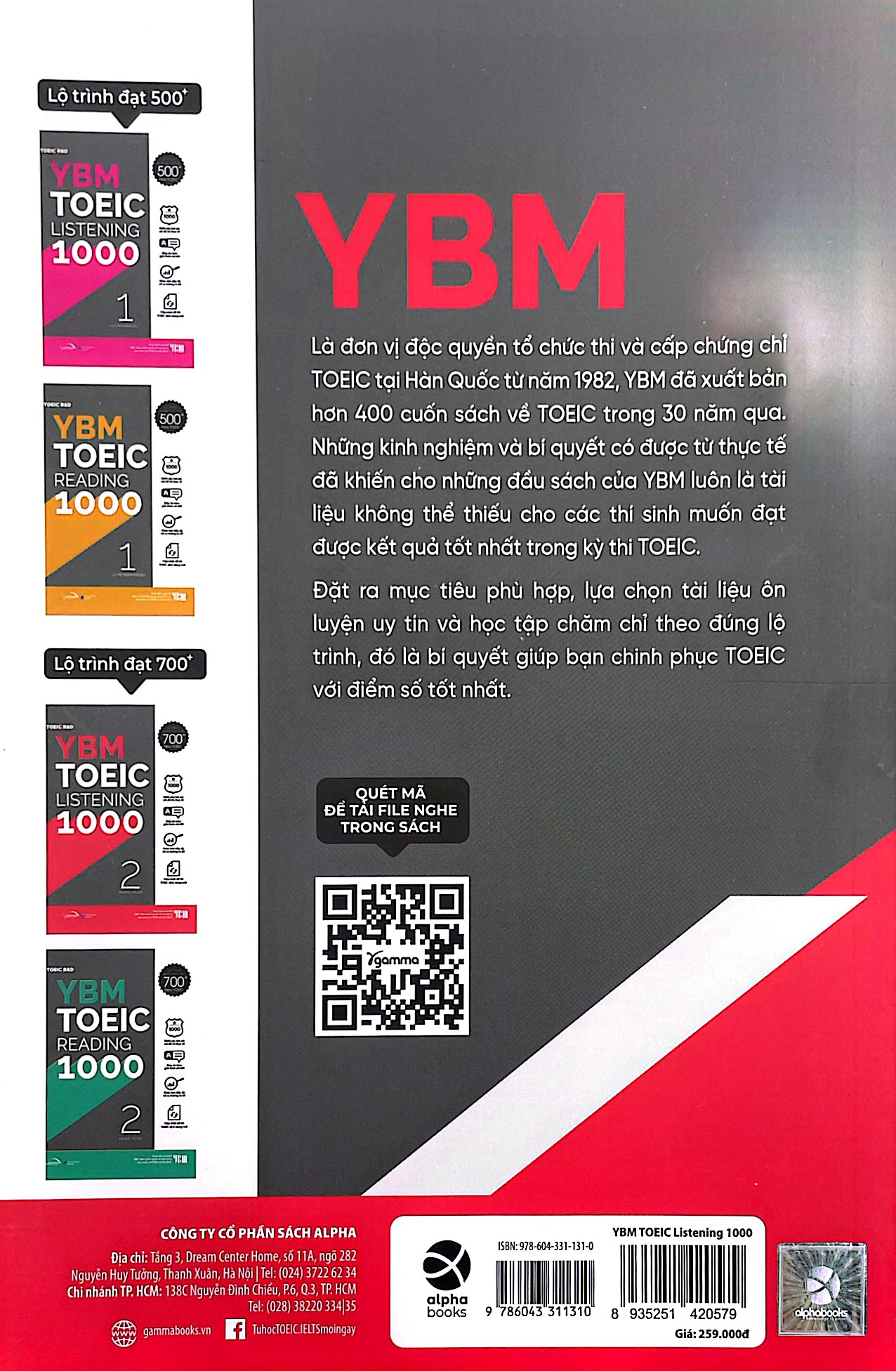 Sách YBM TOEIC Listening 1000 - Vol 2 (Tái Bản 2023) - FAHASA.COM