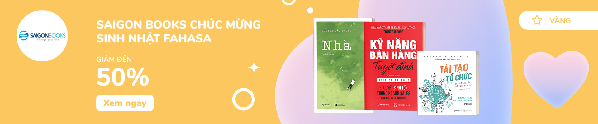 Tổng hợp sản phẩm của Saigon Books giảm tới 50% tại Fahasa.com